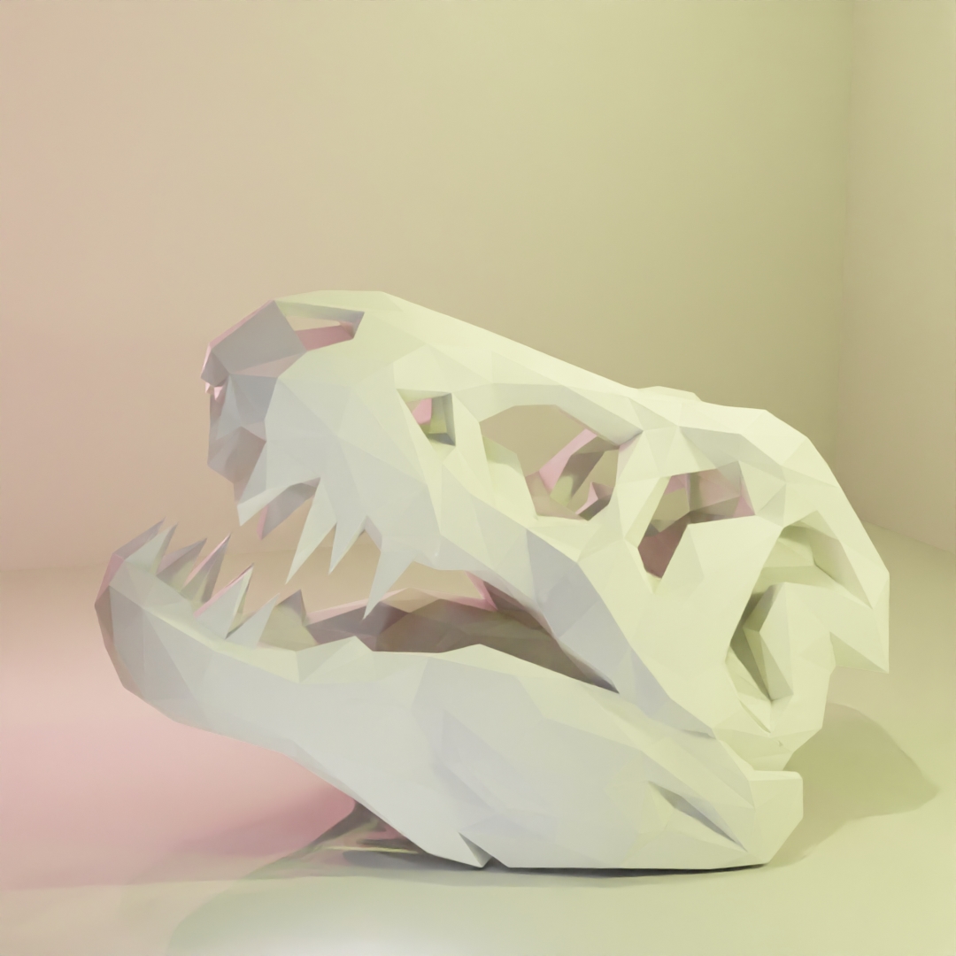 Low Poly T-Rex Skull by Maker81 | Download free STL model | Printables.com
