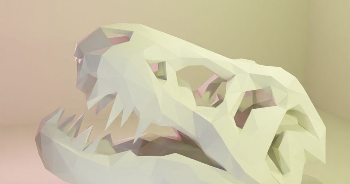 Low Poly T-Rex Skull by Maker81 | Download free STL model | Printables.com