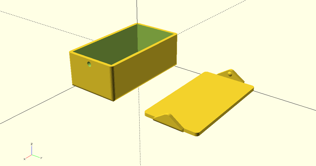 Simple parametric box and lid by cryxli | Download free STL model ...