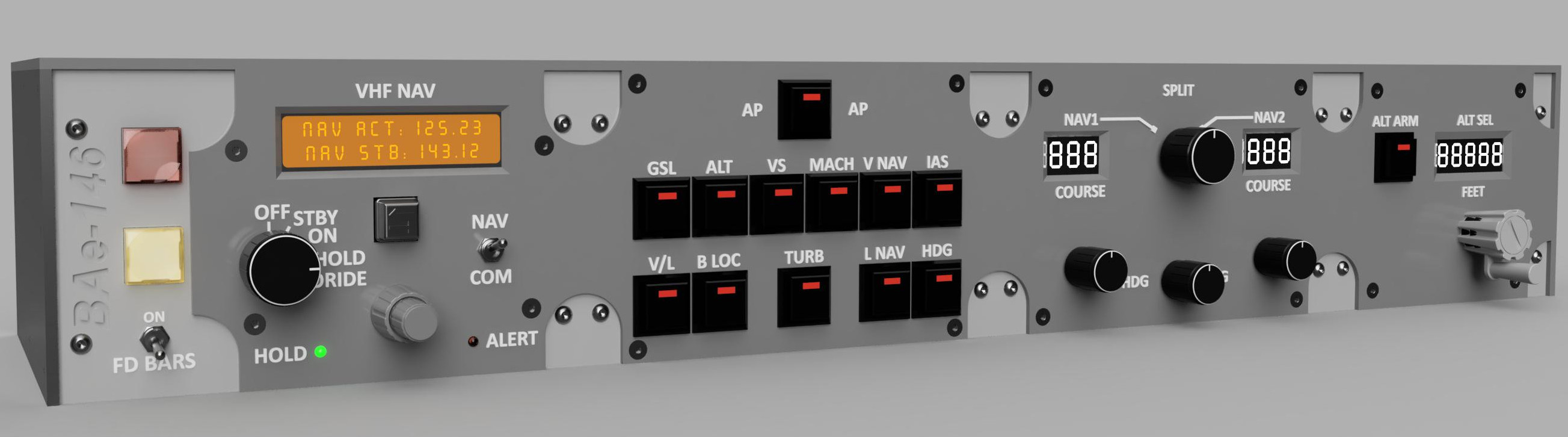 BAE 146 Control Panel by Coops | Download free STL model | Printables.com
