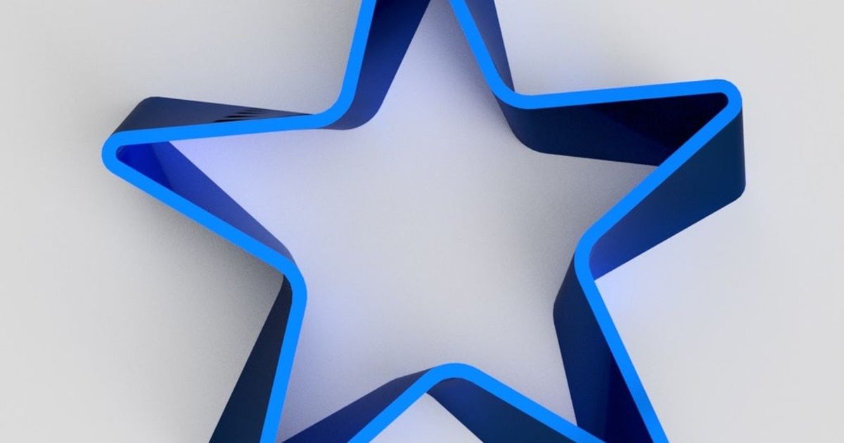 Ribbon star by Acho3D | Download free STL model | Printables.com