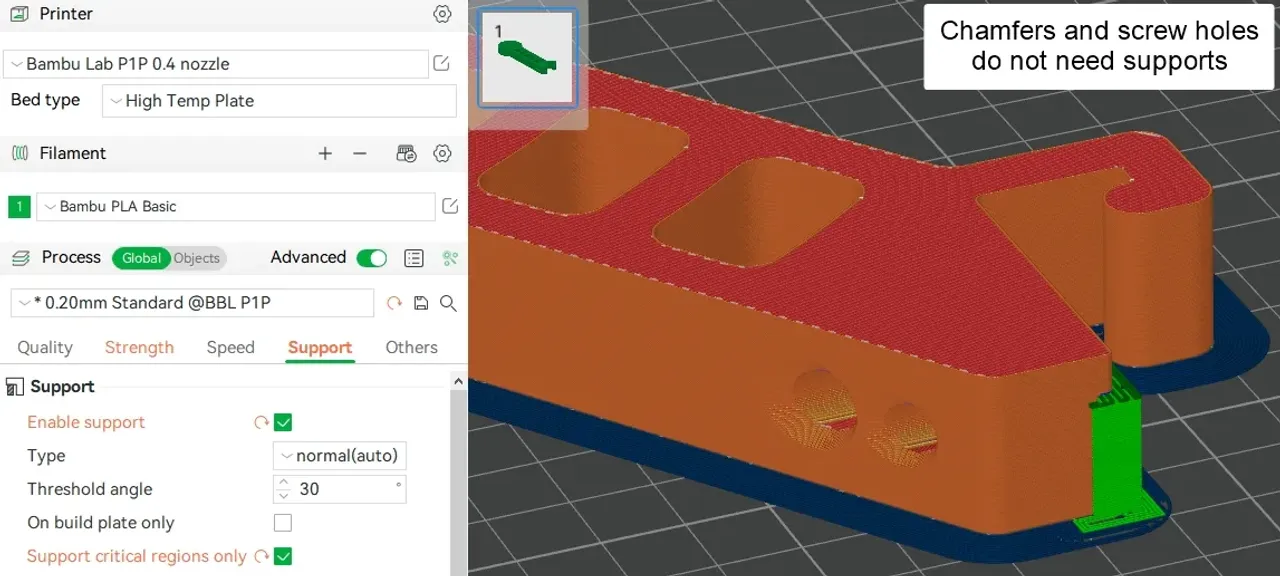 Bambu Lab P1P Spool Arm by sonnyc | Download free STL model ...
