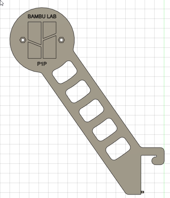 Bambu Lab P1P Spool Arm by sonnyc | Download free STL model ...