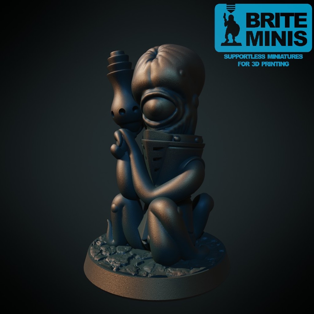 Alien with pistol 28mm (Supportless, FDM-friendly) by Brite Minis ...