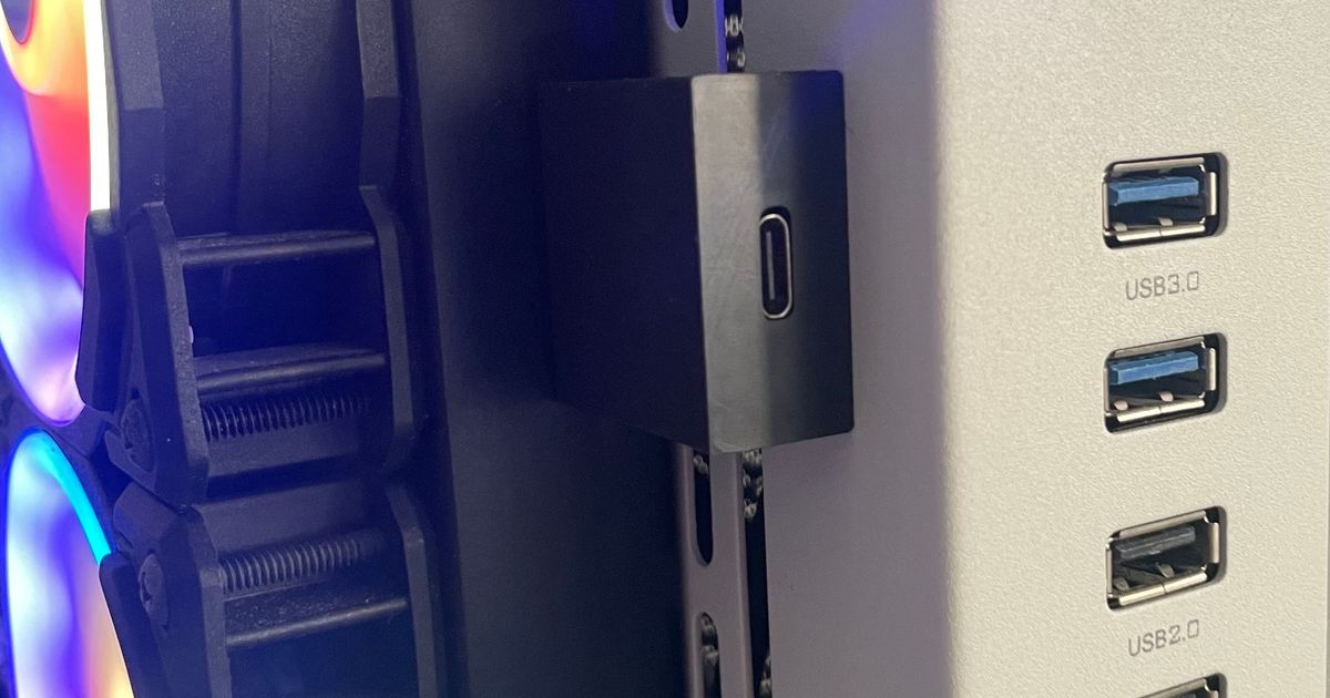 Usb c support for pc case (thermaltake core p3) by Passforce | Download ...