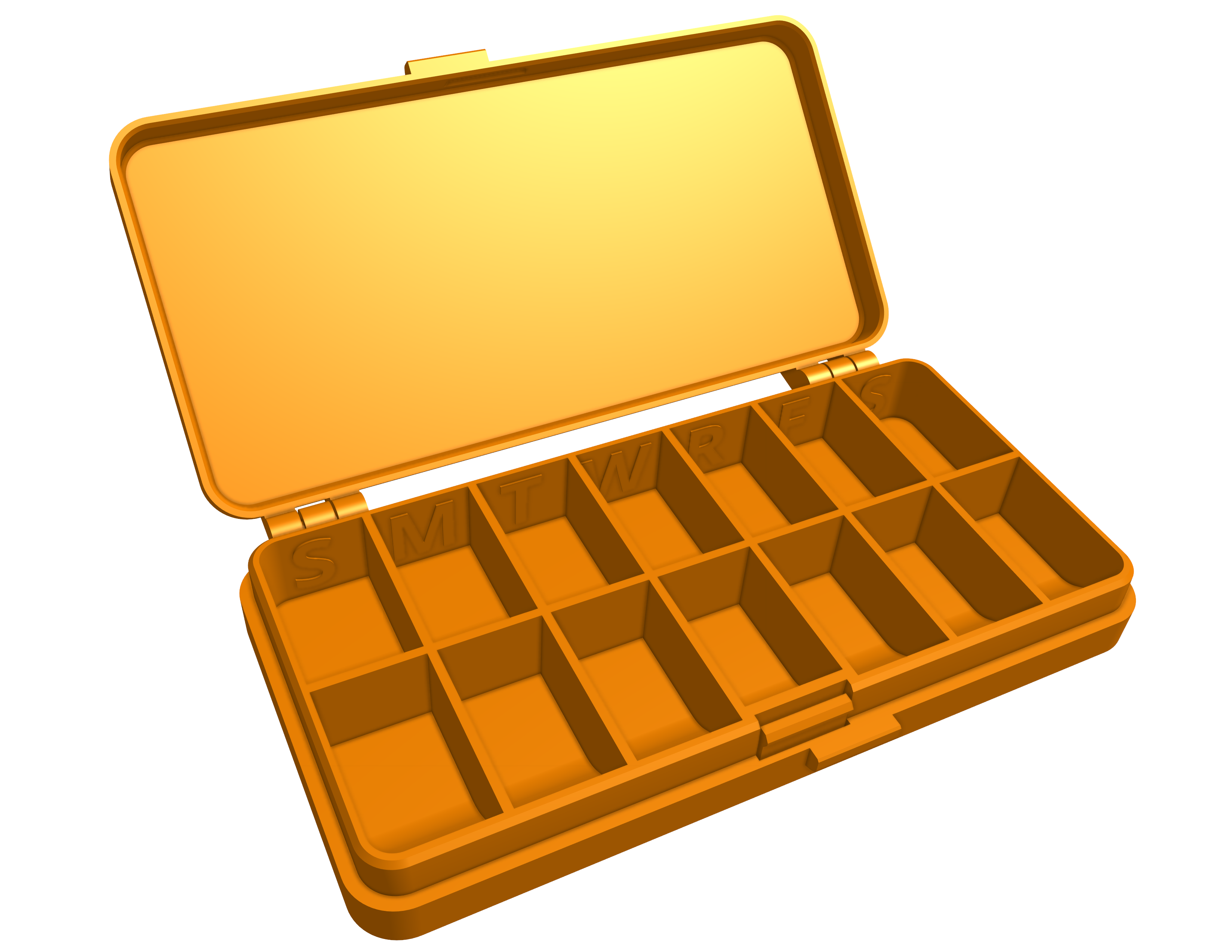 Compact weekly pill box by Julia Ebert | Download free STL model ...