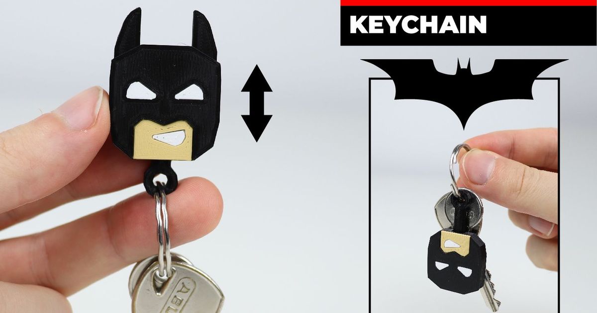 PRINT-IN-PLACE BATMAN KEYCHAIN by CUBE3DWORLD | Download free STL model ...