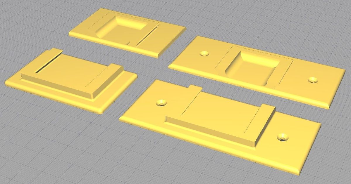 Sliding Wall Mounts for Router by Cosmin | Download free STL model ...