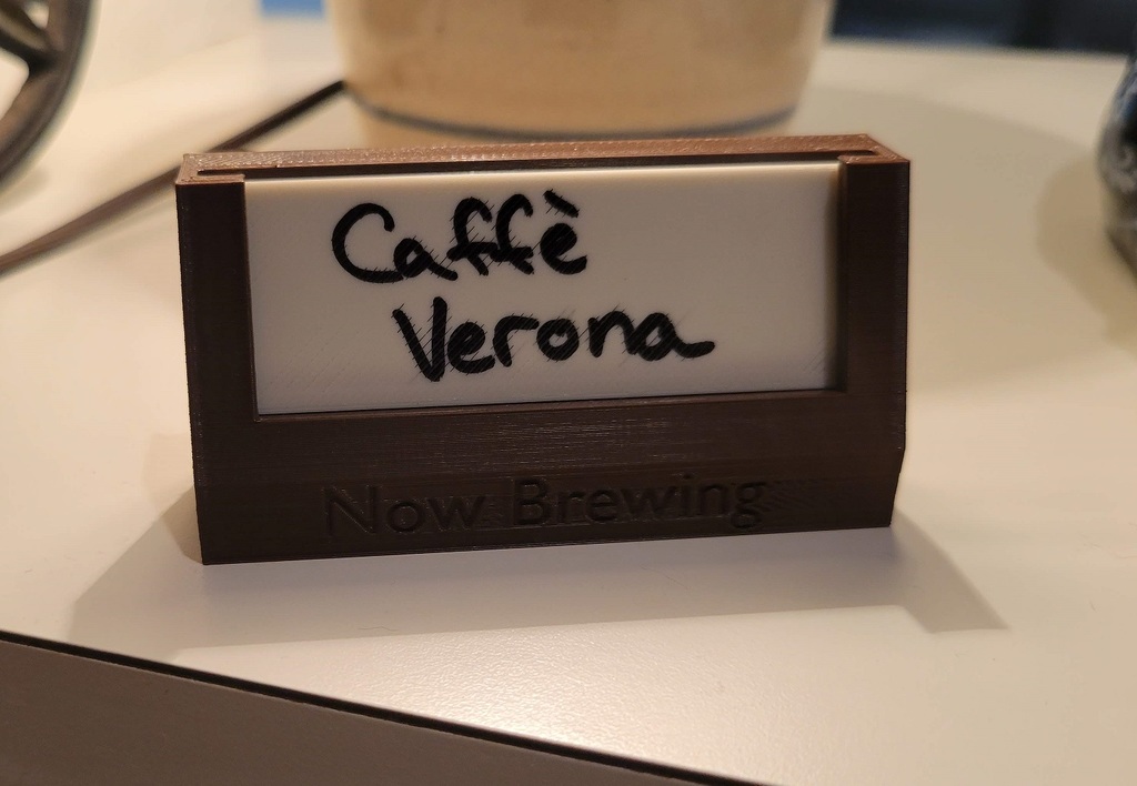 "Now Brewing" Coffee Sign by jonspaceharper | Download free STL model ...
