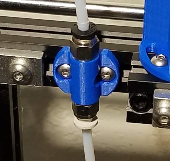 PTFE to PTFE Straight Connector - 2020 Extrusion Mounted by ...
