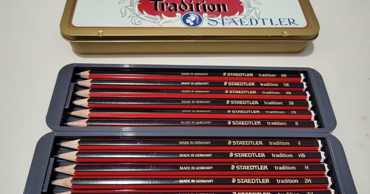 Stackable tray for Staedtler pencils tin can by Diego Paris | Download ...