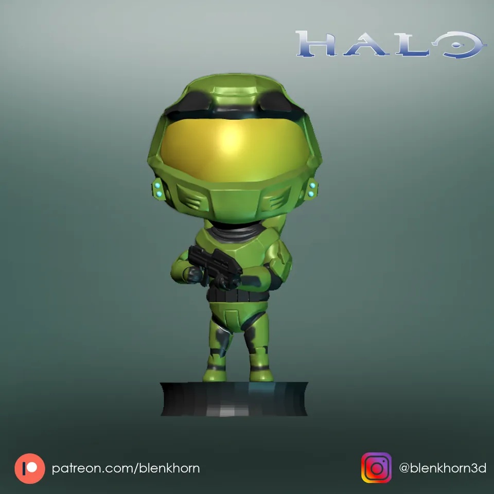 HALO DOUBLE BIT: MASTER CHIEF by Blenkhorn | Download free STL model ...