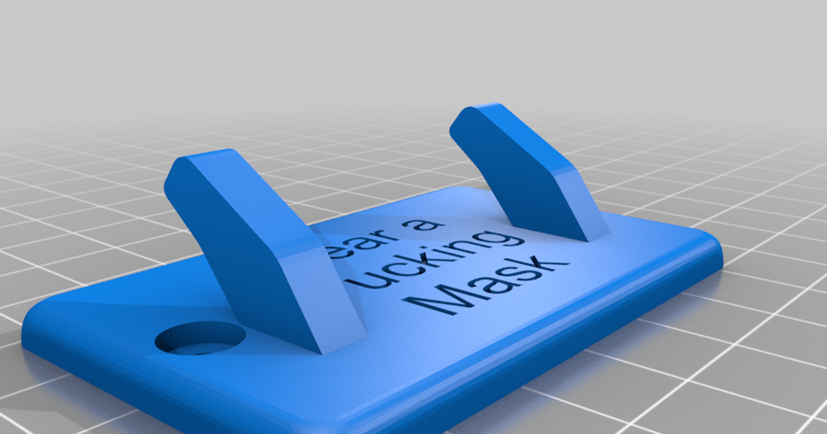 Face Mask Holder by heartRobotic | Download free STL model | Printables.com
