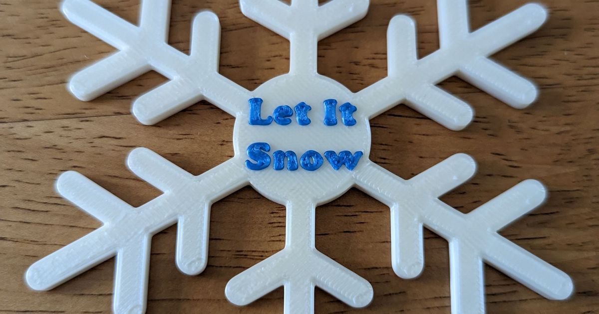 Snowflake Ornament- Easy and Quick by Matt Thibs | Download free STL ...