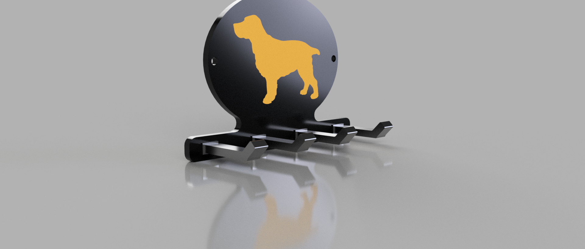 Decorative Dog Leash Holder by link87 | Download free STL model ...