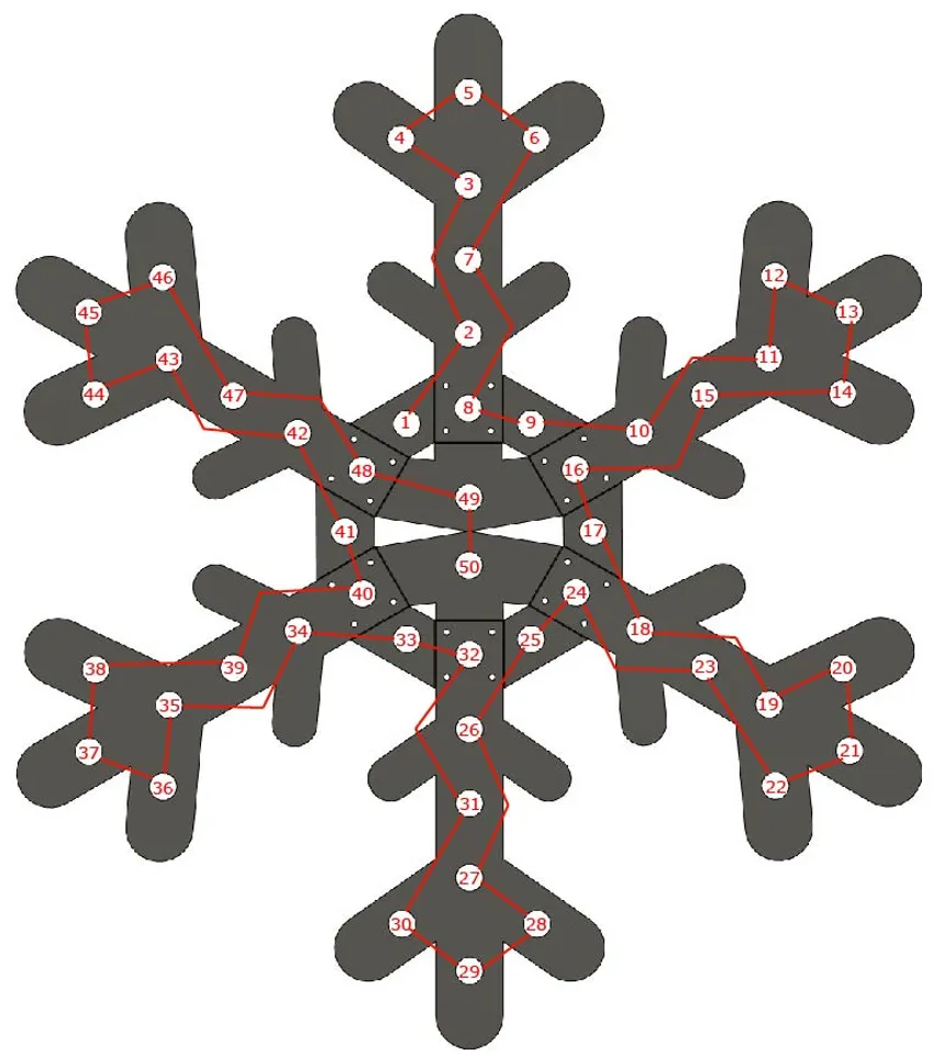 Pixel Bullet Snowflake - 50 lights by Robert | Download free STL model ...