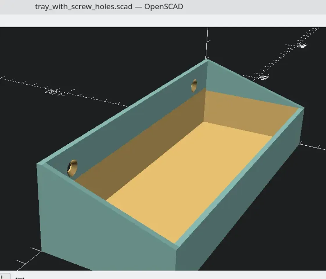 Customizable Tray with screw holes (OpenSCAD incl.) by Technobug ...