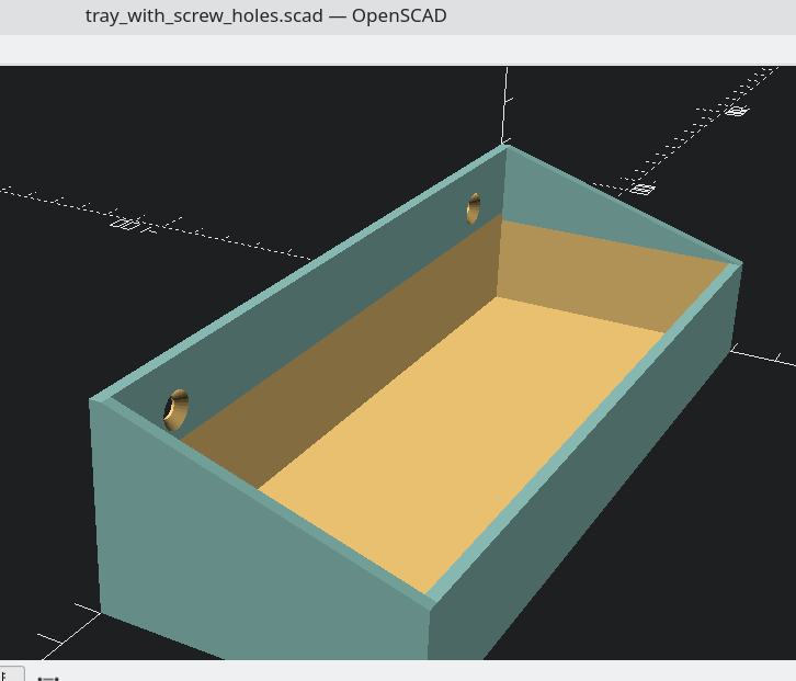 Customizable Tray with screw holes (OpenSCAD incl.) by Technobug ...