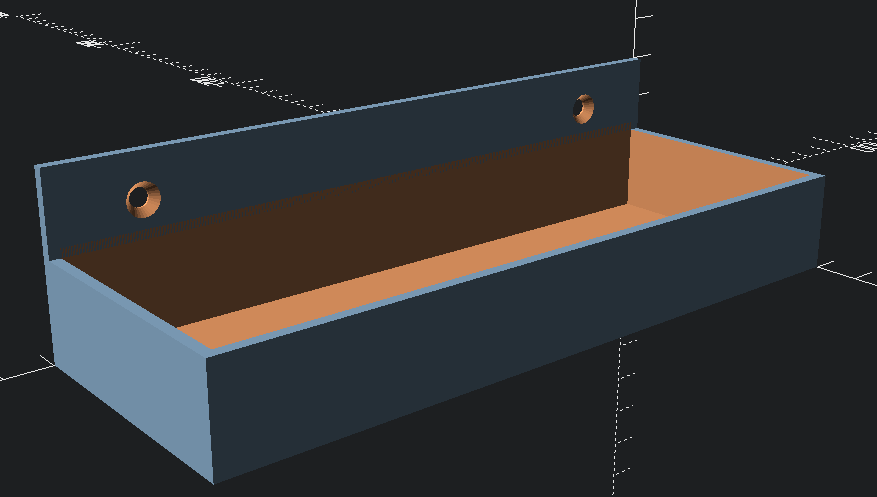 Customizable Tray with screw holes (OpenSCAD incl.) by Technobug ...