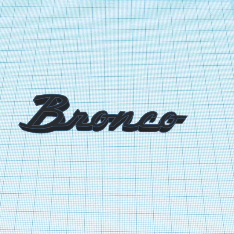 bronco sign by Copper Cow | Download free STL model | Printables.com