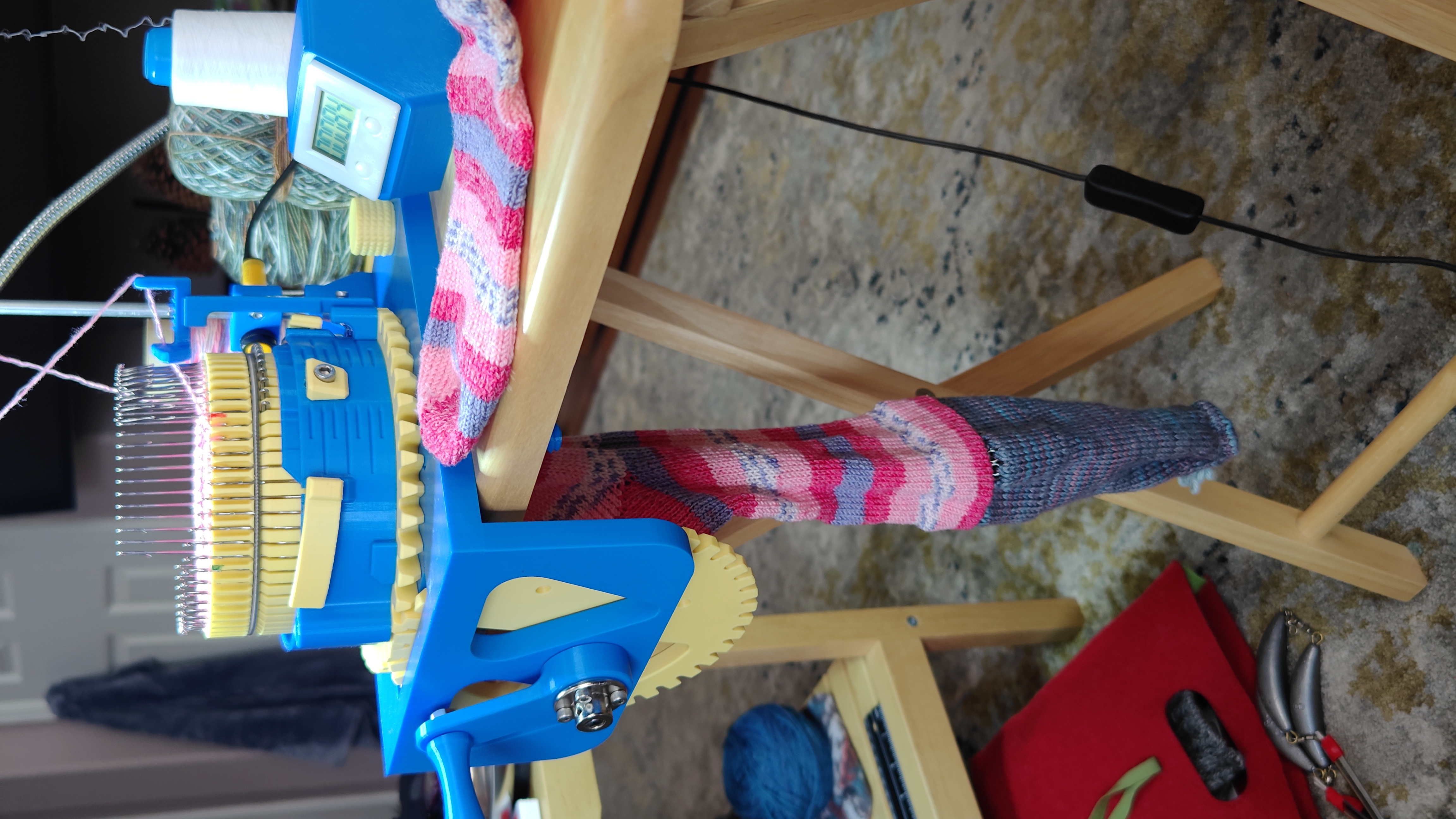 Circular Sock Knitting Machine For My MOM and YOU! V2! With Ribber ...