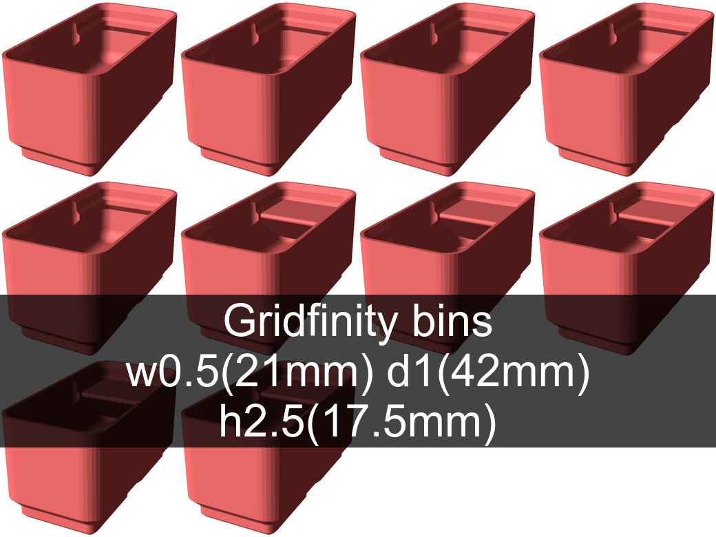 Gridfinity cups height 2.5 (21.5mm) collection by Max | Download free ...