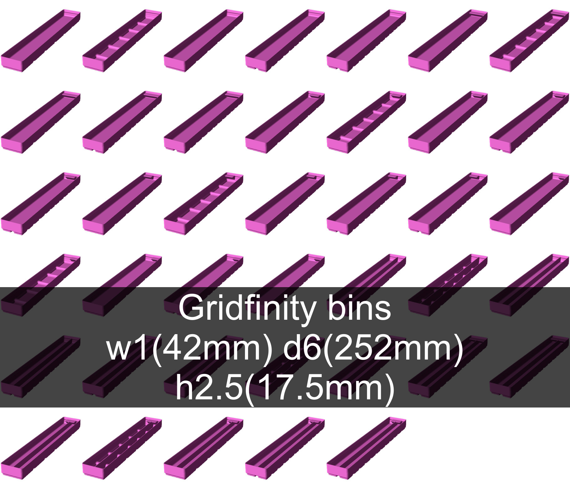 Gridfinity cups height 2.5 (21.5mm) collection by Max | Download free ...