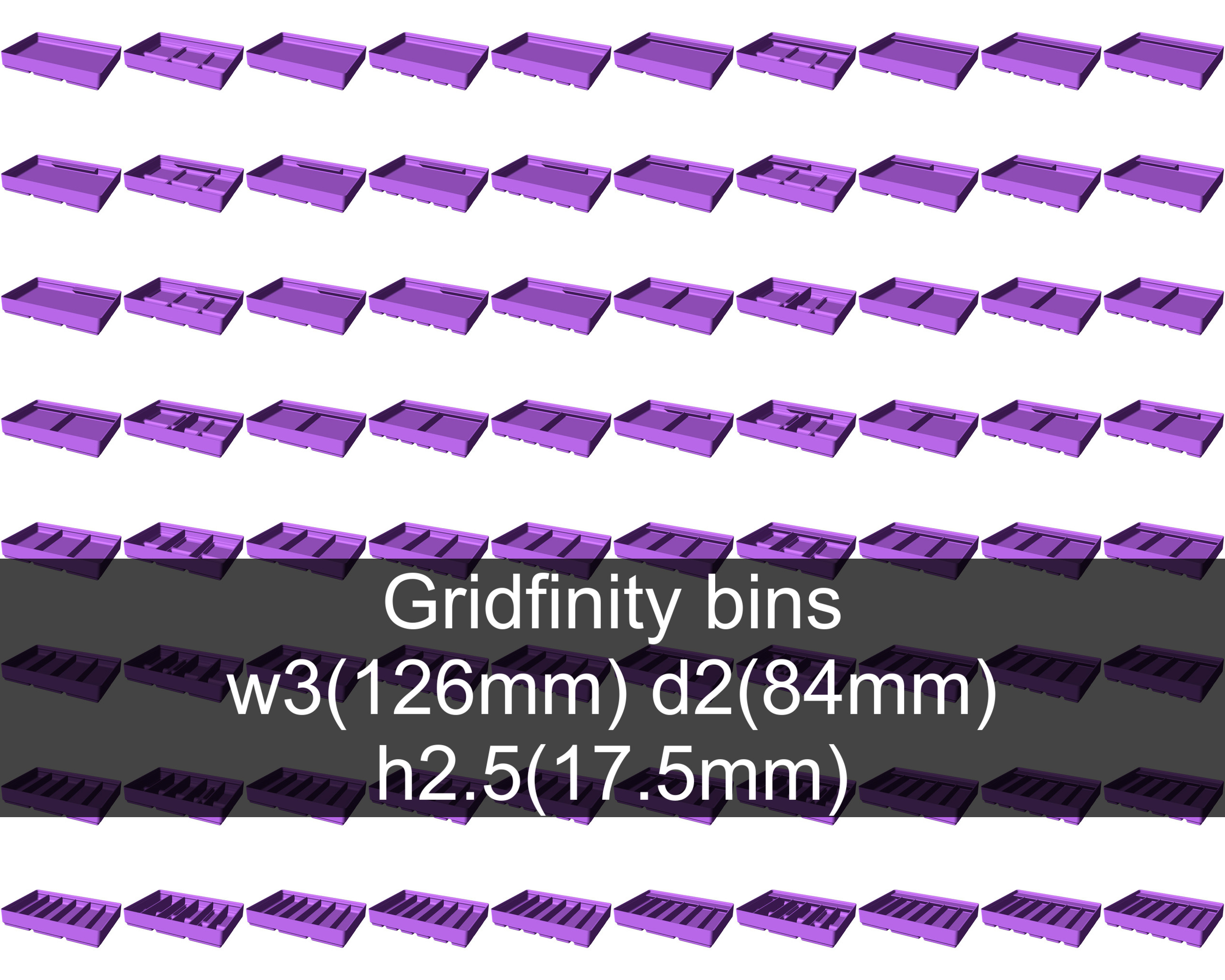 Gridfinity cups height 2.5 (21.5mm) collection by Max | Download free ...