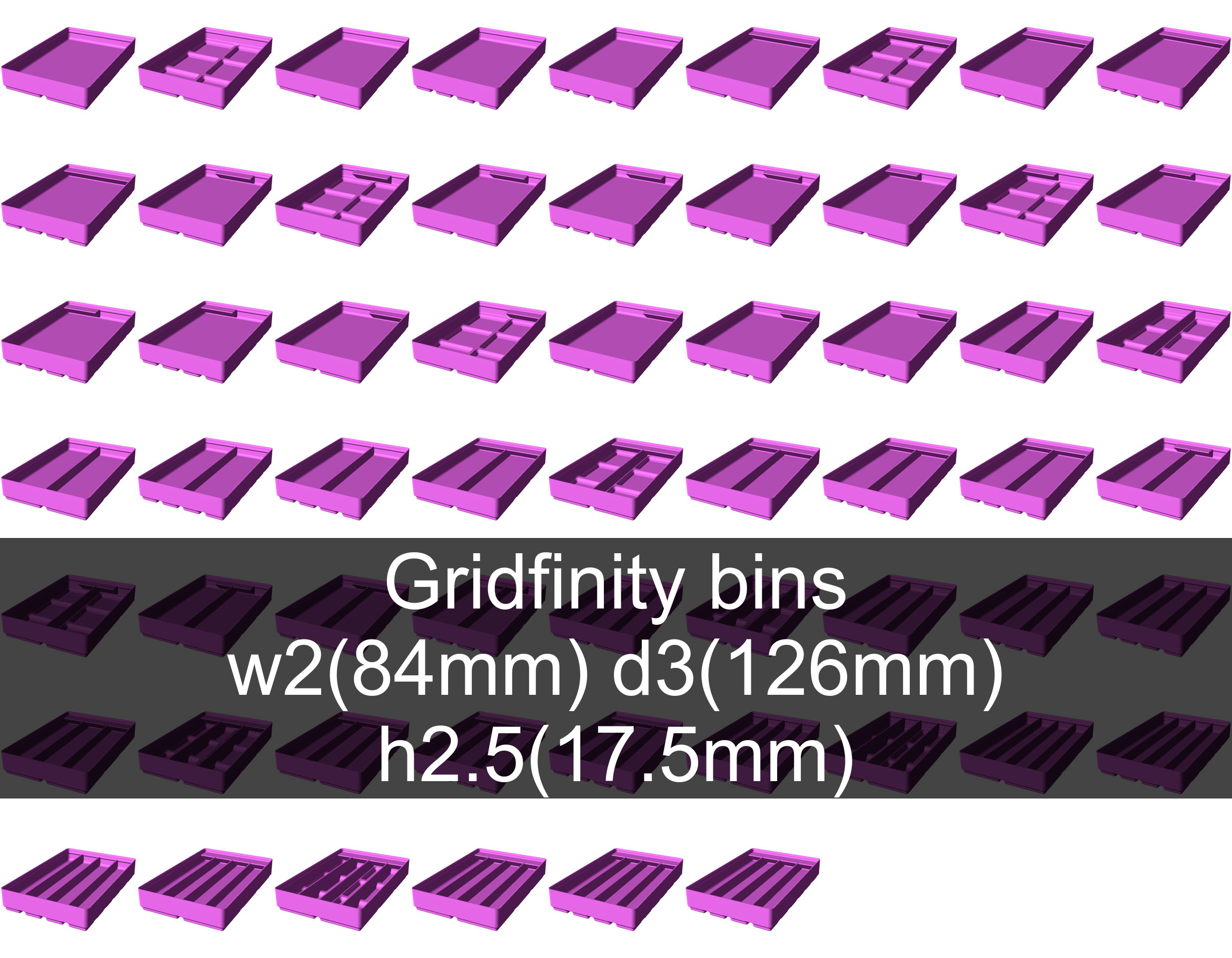 Gridfinity cups height 2.5 (21.5mm) collection by Max | Download free ...