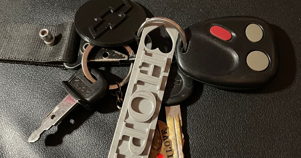 Hope Heart Keychain by Kodiak3D | Download free STL model | Printables.com