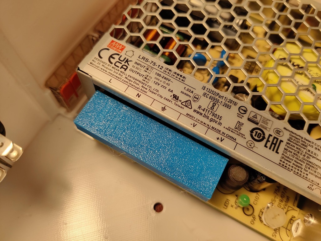 Meanwell LRS-75 PSU terminal safety cover by Higany | Download free STL ...