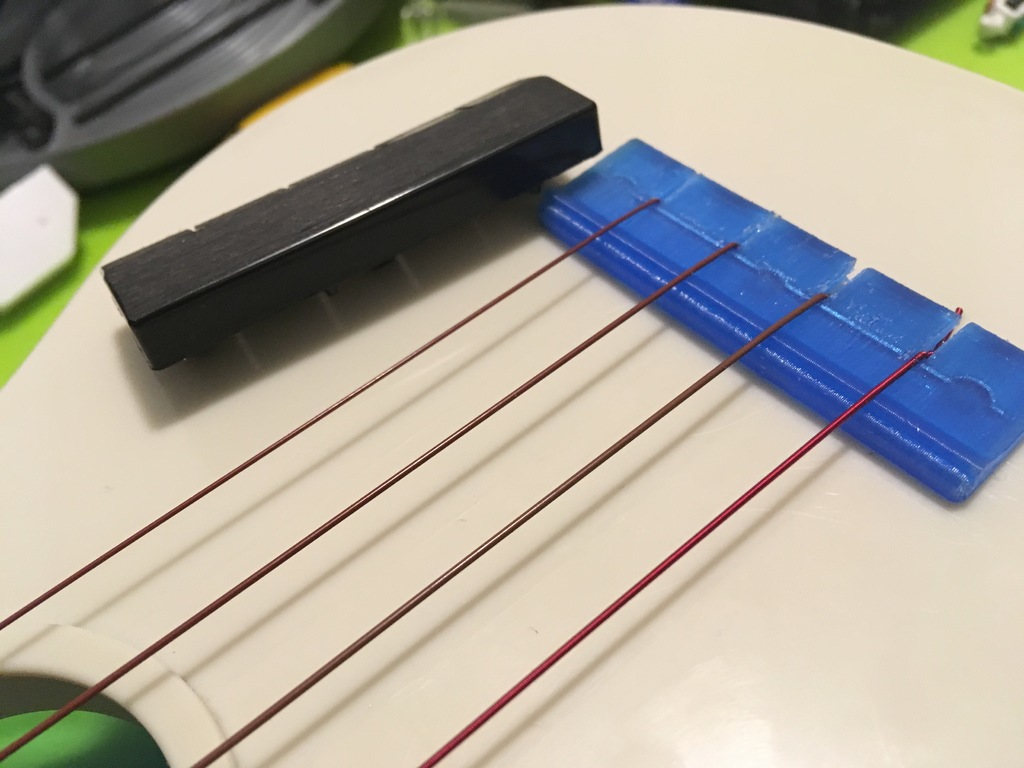 Low action saddle and bridge for Kala Waterman Ukulele by Martin_au ...
