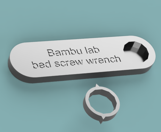 Bambu lab bed screw wrench by userli | Download free STL model ...