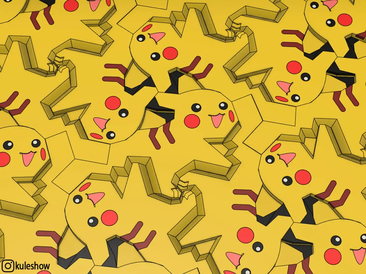 Pikachu Tessellation Pokemon Run Singapore 2017 Limited Edition Towel,