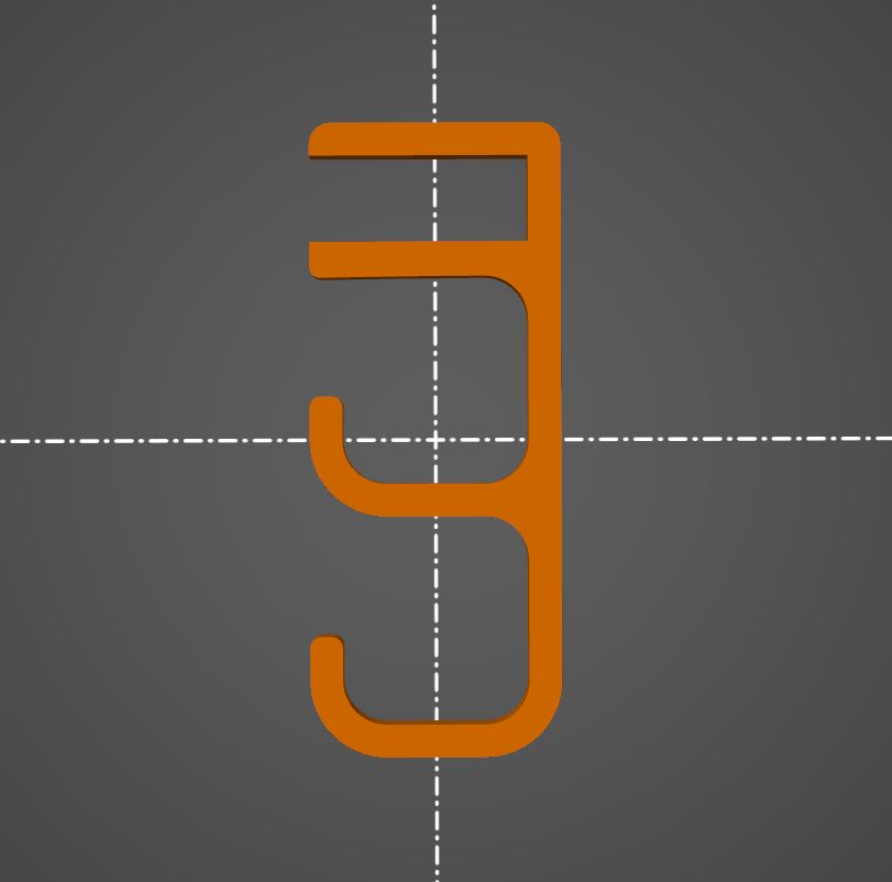 double cable routing hook for ~8mm glass desk by Jake | Download free ...