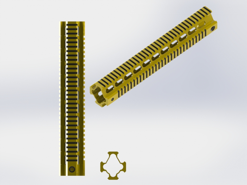 Complete Picatinny Rail Handguard by Kavitate | Download free STL model ...