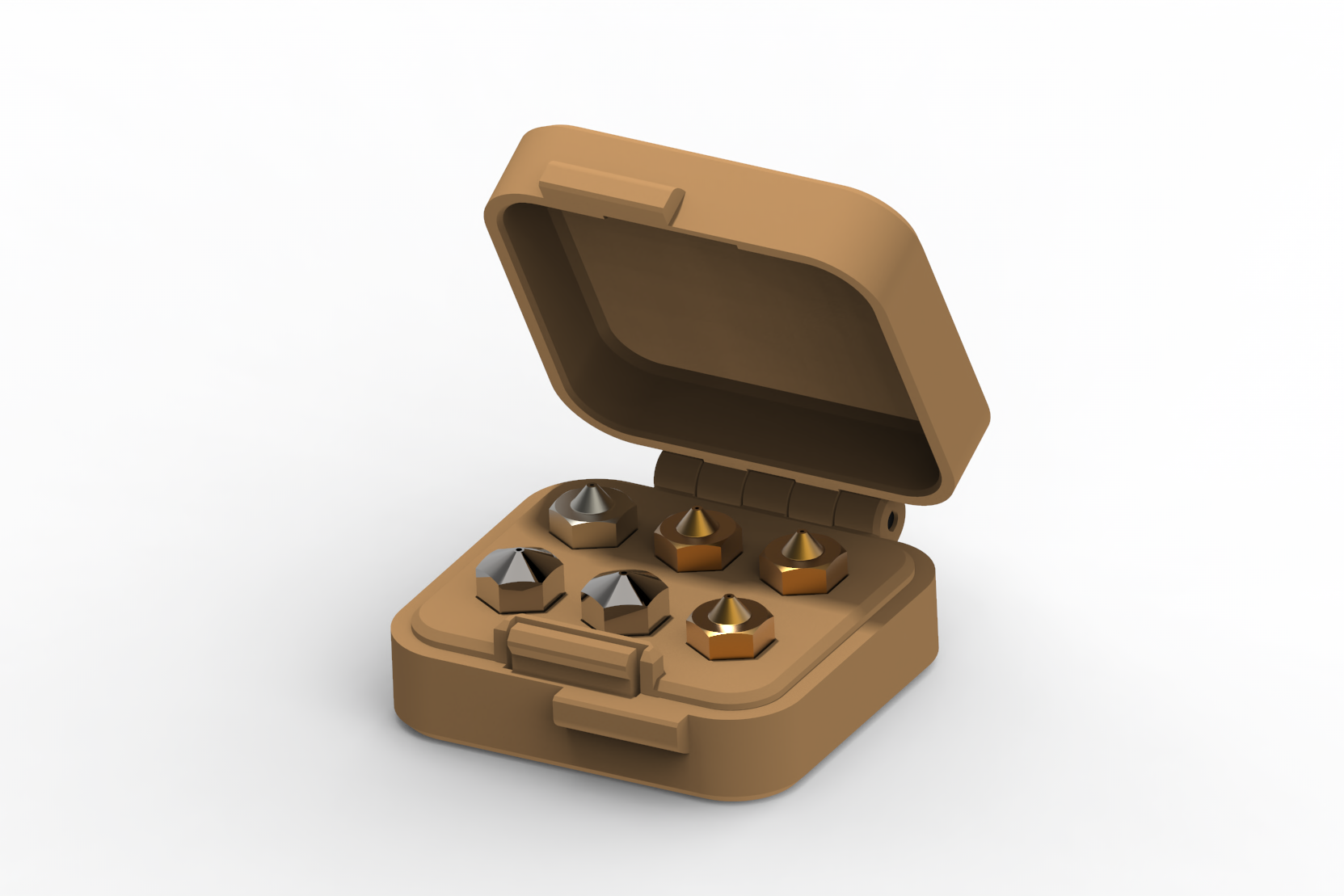 Nozzle Box (for 6 pcs. E3D V6) by Ratasich | Download free STL model ...