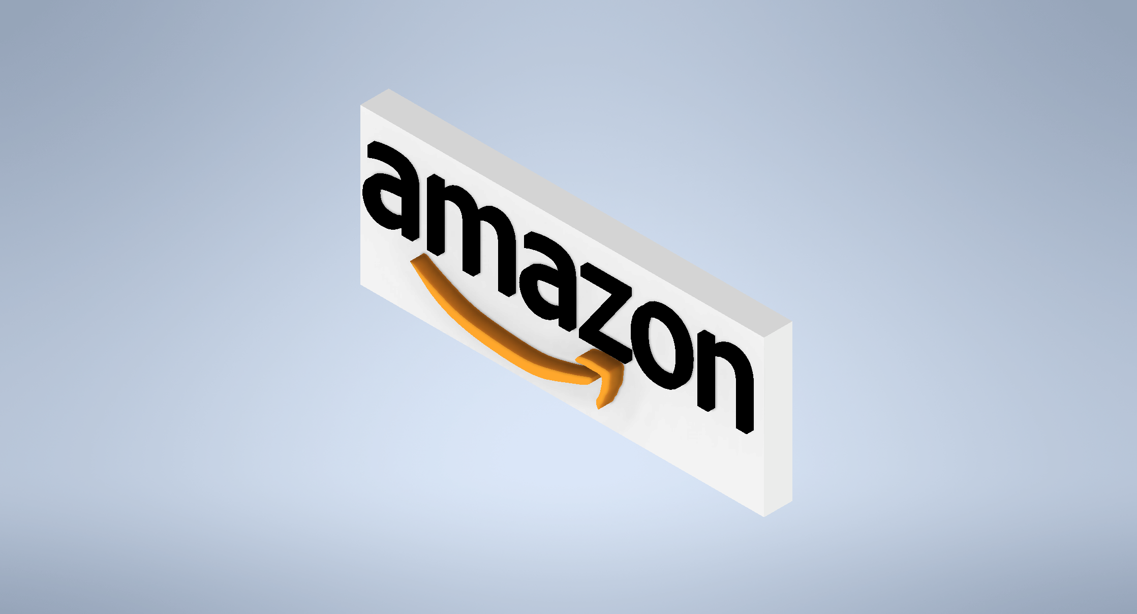 Amazon Logo von 3D IDEA | Kostenloses STL-Modell herunterladen ...