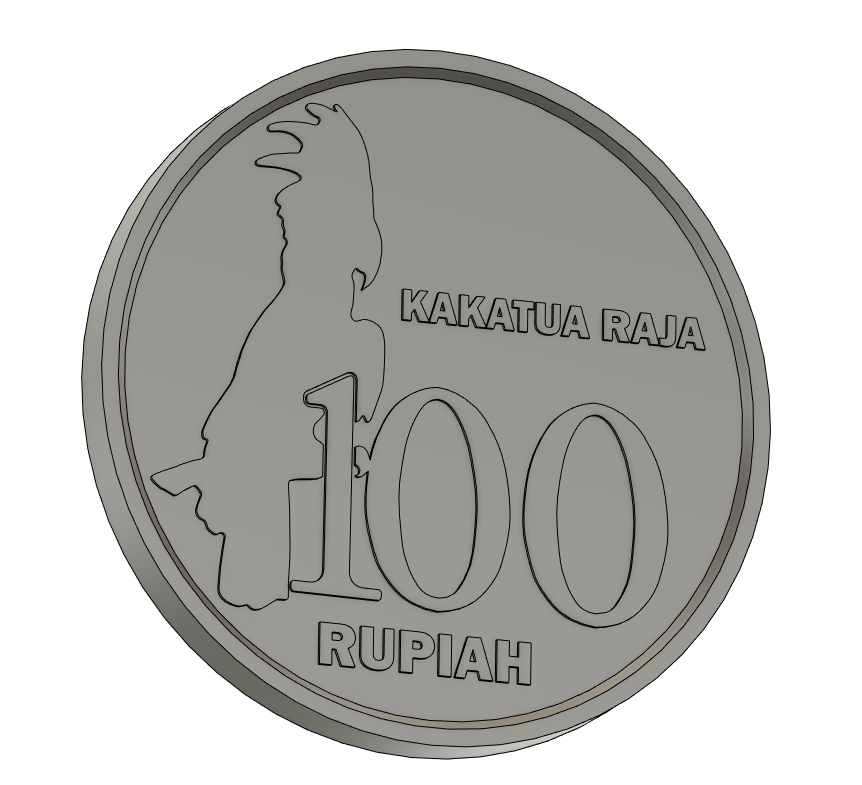 Indonesian 100 Rupiah coin by 3DRagge | Download free STL model ...