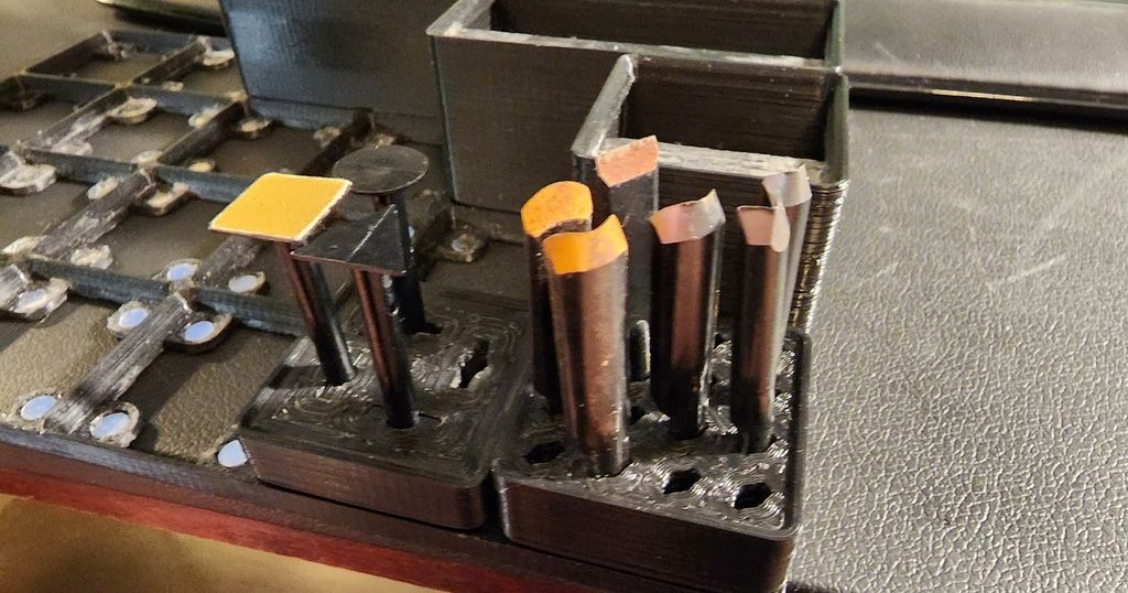 Gridfinity Microlux chisel tip and sander head storage modules by Aaron ...