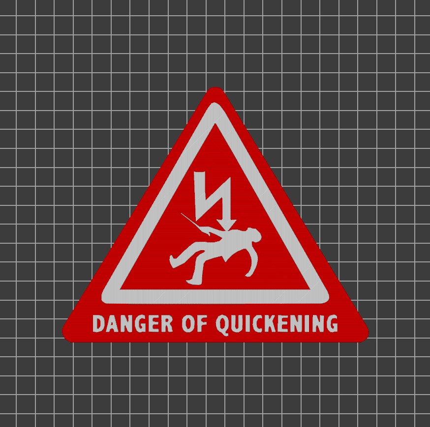 Danger of quickening - wall sign by Luther | Download free STL model ...