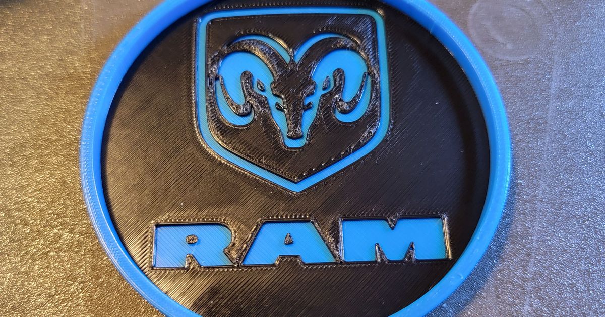 Ram Logo Coaster by Fwlogue | Download free STL model | Printables.com