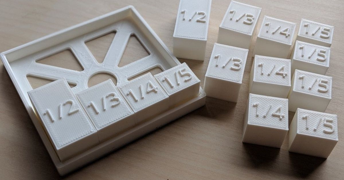 Fraction Blocks, Teachable Classroom Math Manipulative Model! by Andrew ...