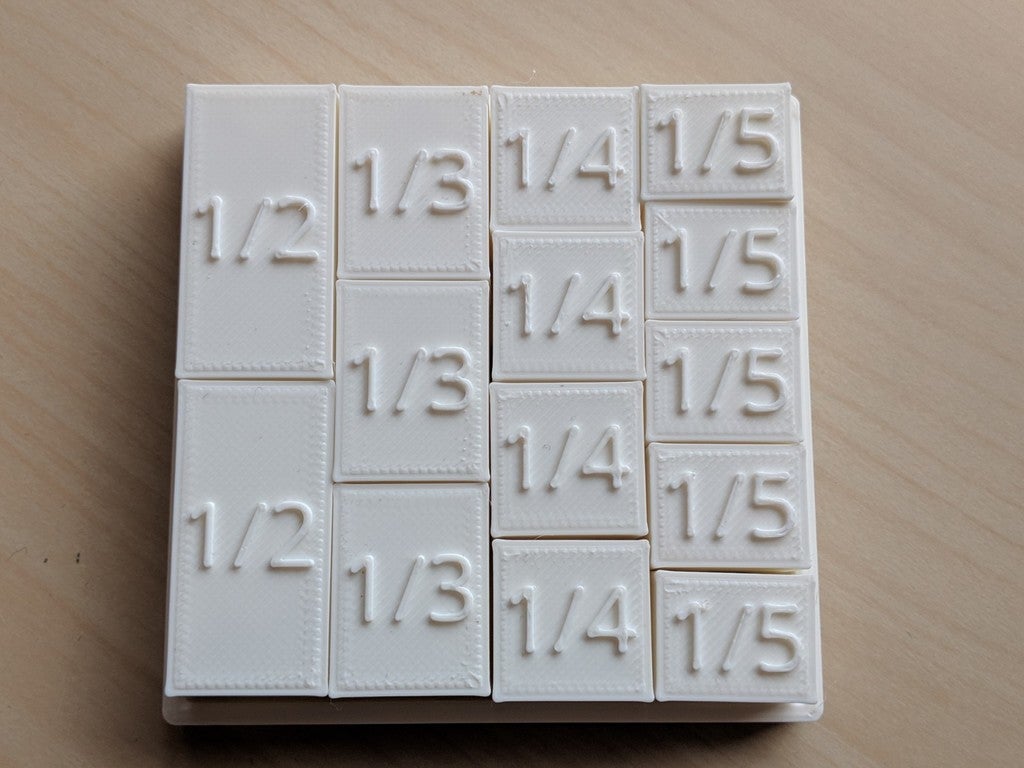 Fraction Blocks, Teachable Classroom Math Manipulative Model! by Andrew ...