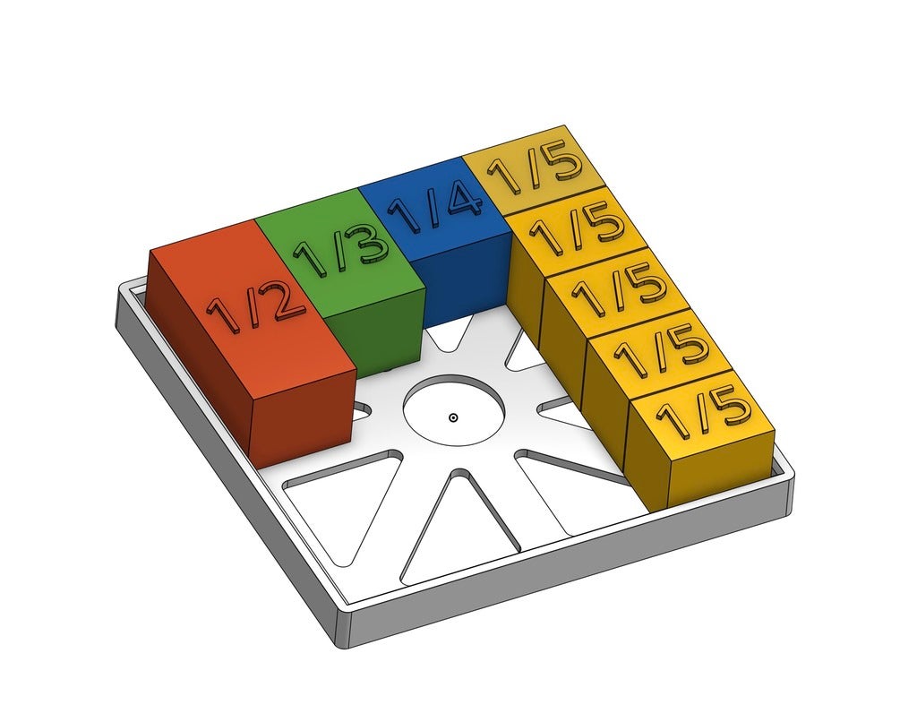Fraction Blocks, Teachable Classroom Math Manipulative Model! by Andrew ...