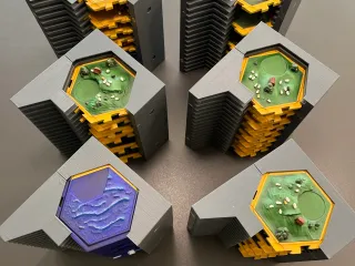 Catan Hex Storage - magentic & interlocking by Jörn | Download free STL ...