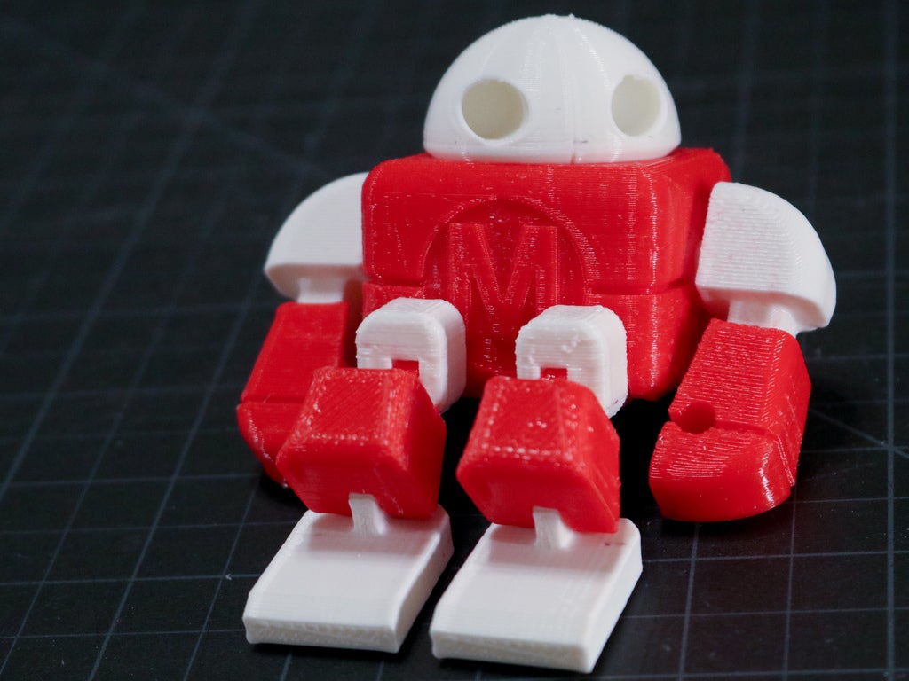Maker Faire Robot Action Figure / Two Color / Dual Extrusion by Andrew ...