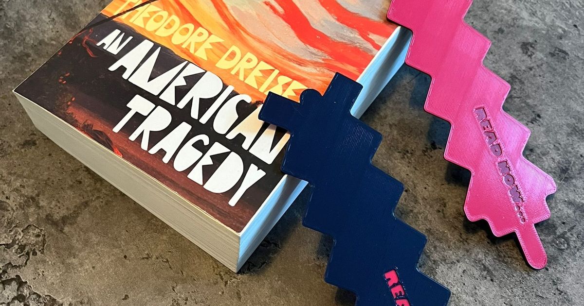 Bookmark - read now logo by Andy_b | Download free STL model ...