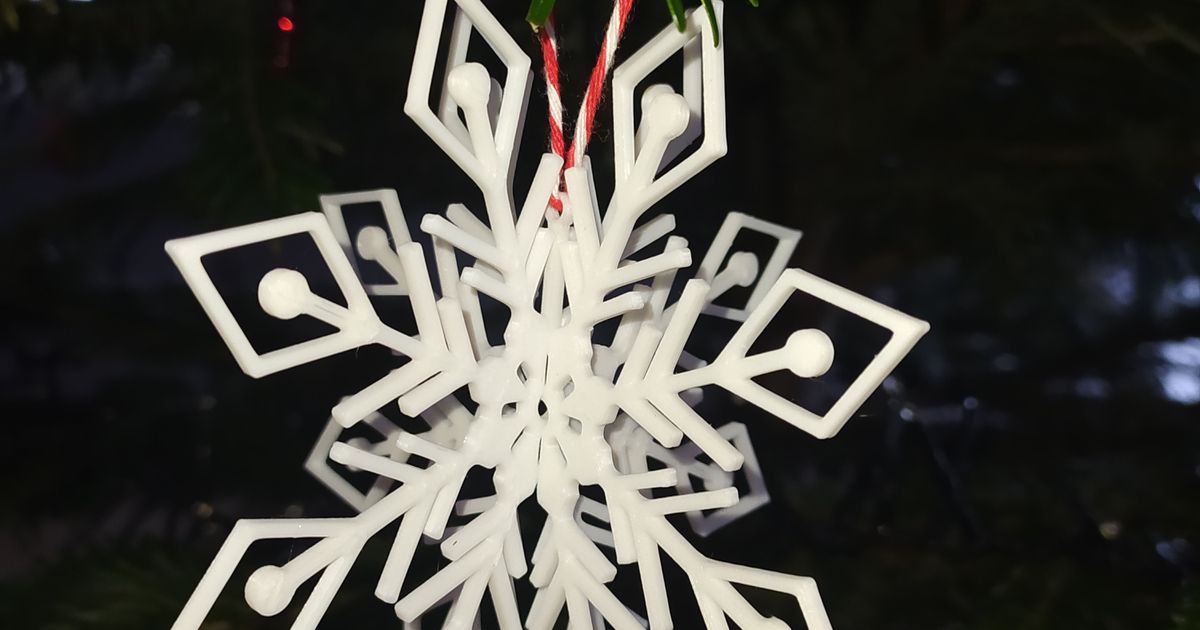 Snowflake with a hole for hanging on Christmas tree by Adam | Download ...