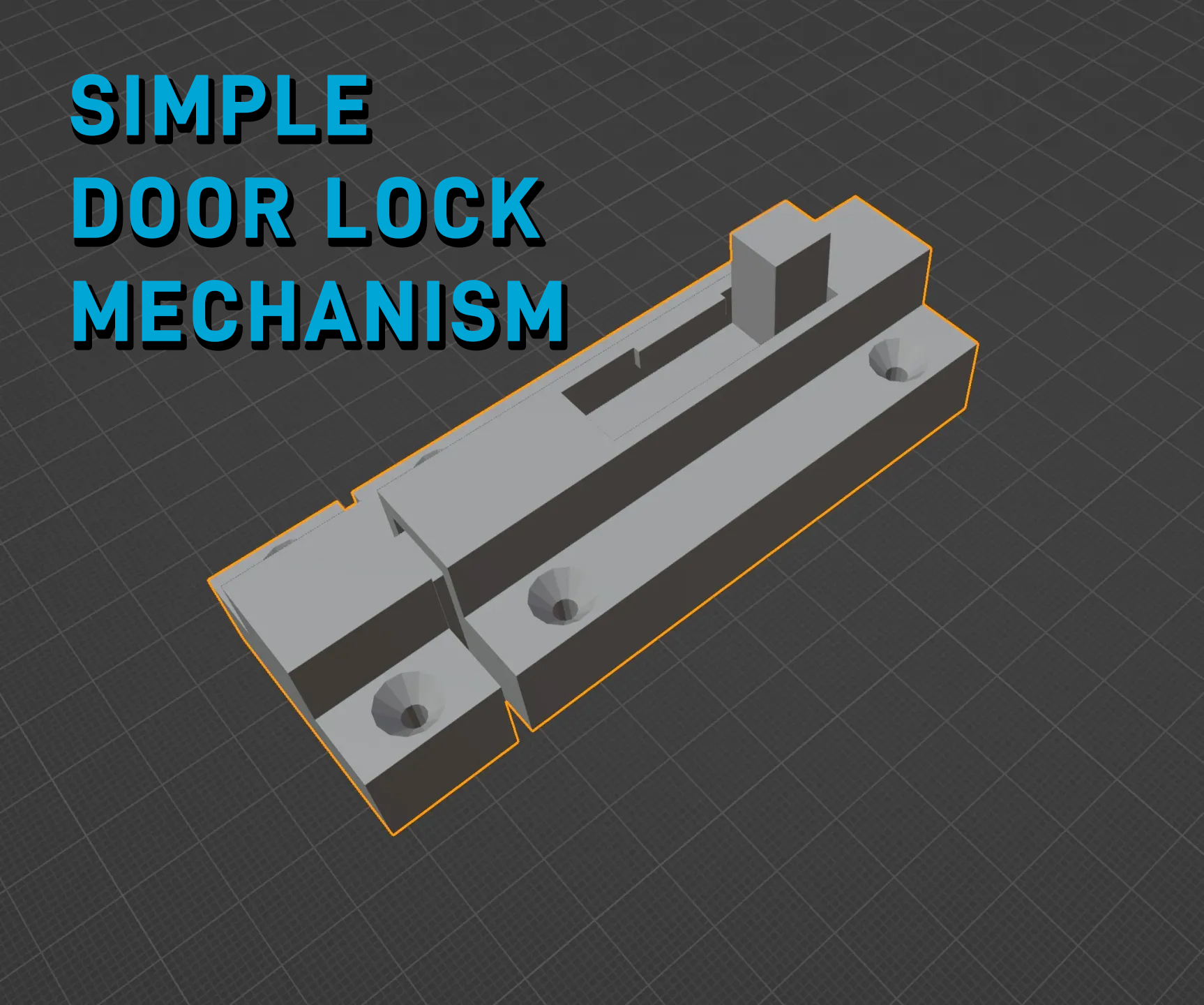 Simple Door Lock Extended by xlittlemodshopx | Download free STL model ...